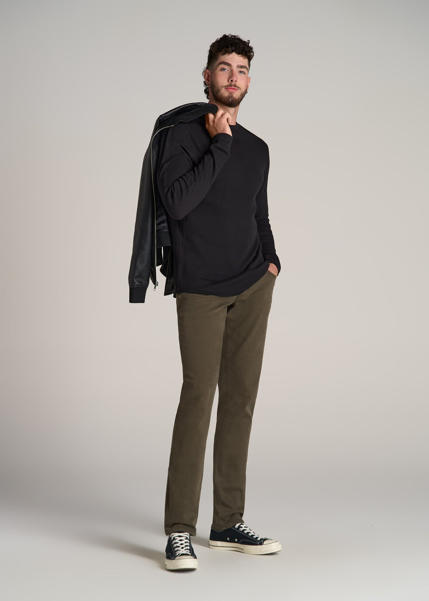 Double Honeycomb Thermal Crewneck Extra-Long Top | American Tall