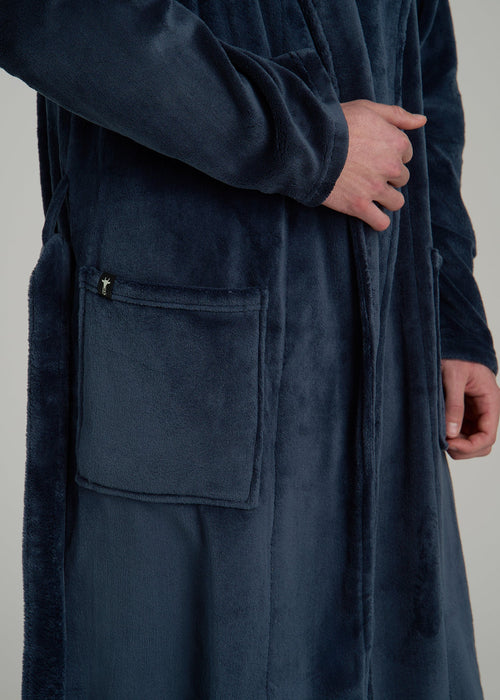 Men's Tall Lounge Robe Navy | American Tall