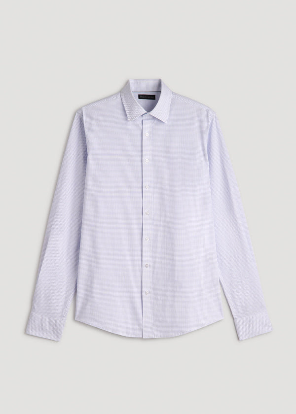 Tall Shirts Mens: Men's Tall Oskar Dress Shirts Iris Mini Check ...