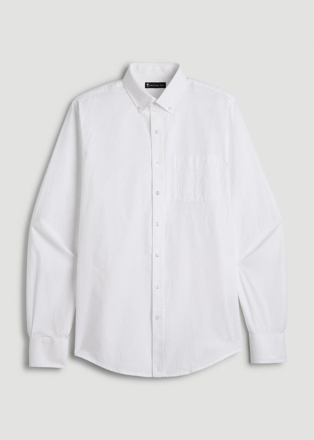 Washed Oxford Shirt For Tall Men White | American Tall