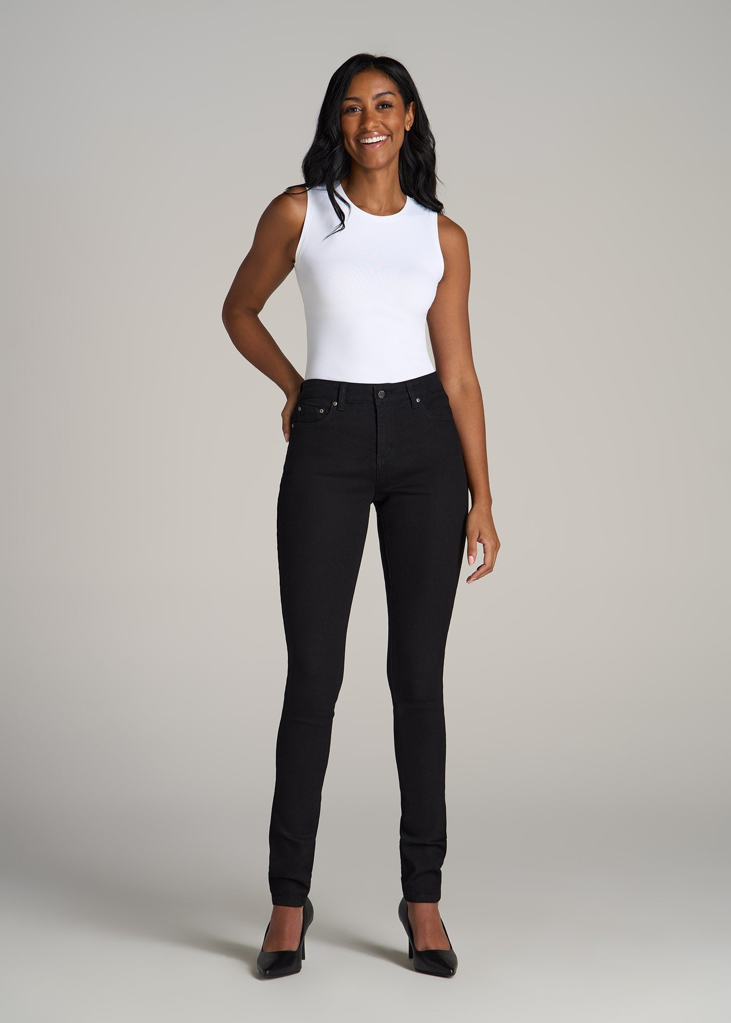 Black Tall Skinny Jeans: Tall Women's Black Jean | American Tall