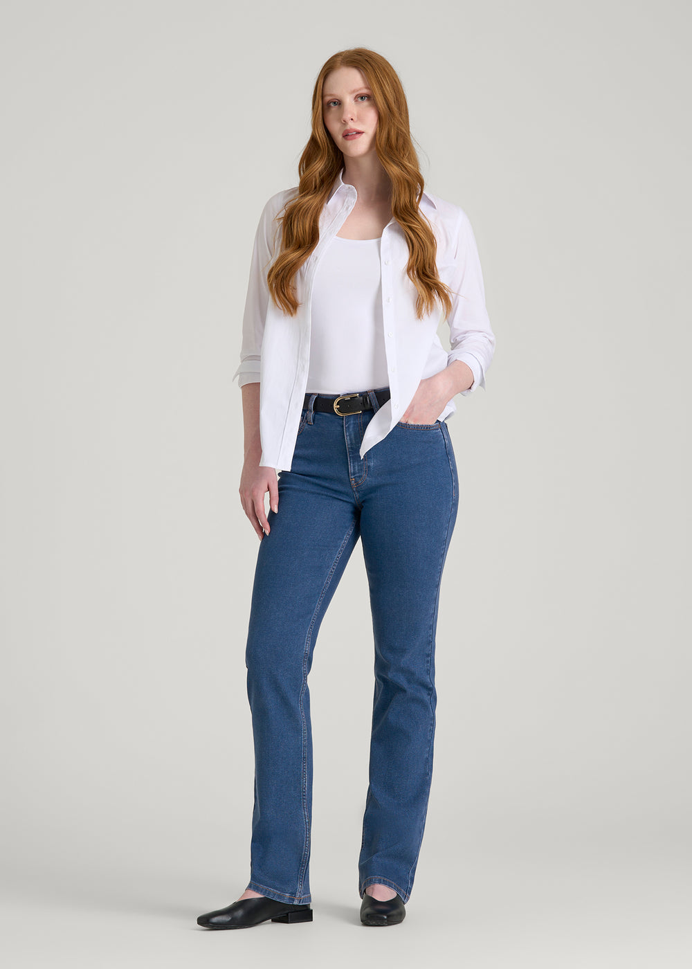 Harper High Rise Straight Stretch Tall Women's Jeans | American Tall