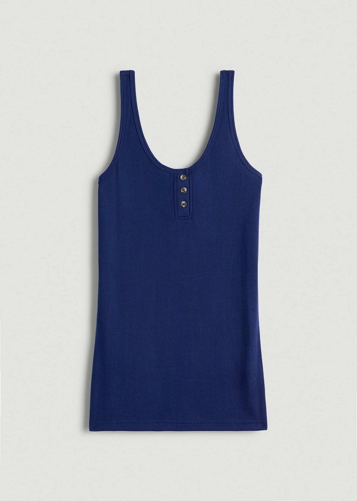Waffle Tank Top For Tall Women Midnight Blue | American Tall