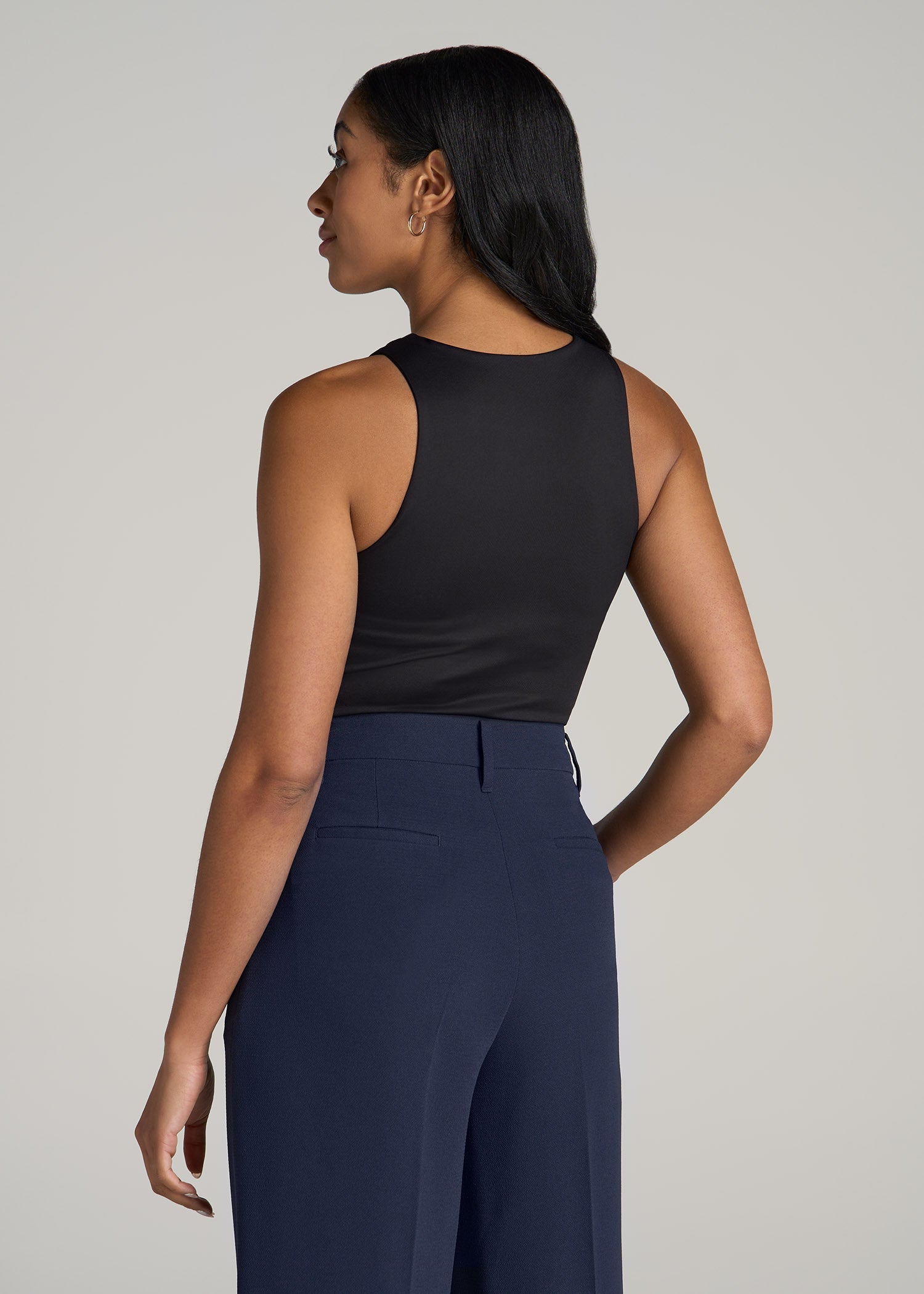 High Crewneck Sleeveless Bodysuit for Tall Women | American Tall