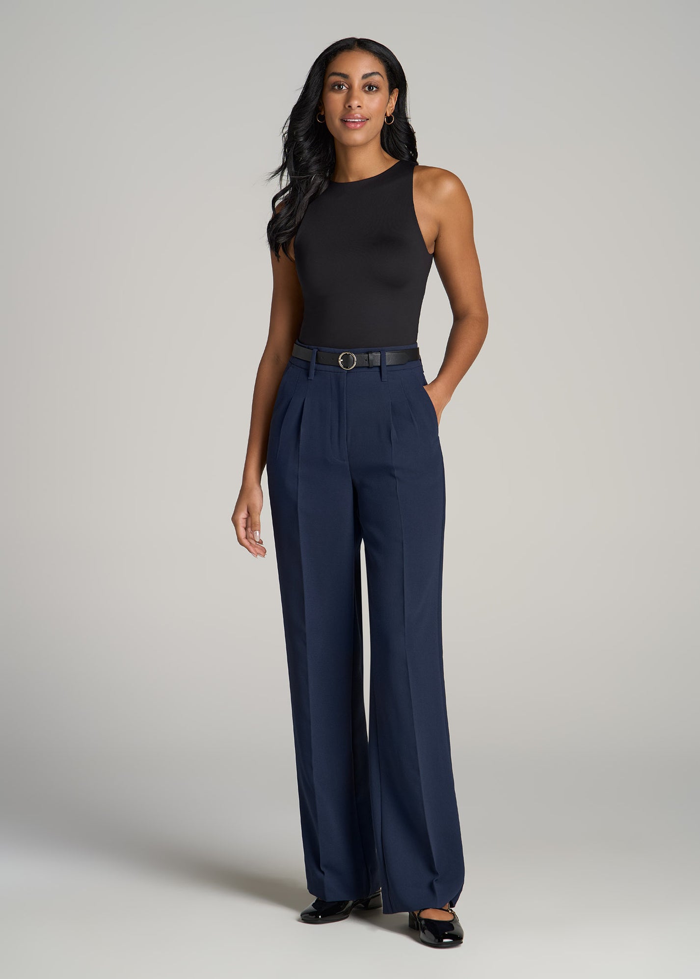 High Crewneck Sleeveless Bodysuit for Tall Women | American Tall