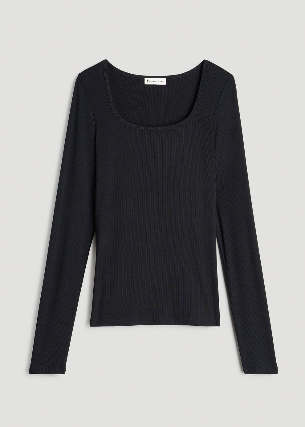 Long Sleeve Ribbed Squareneck Top for Tall Women | American Tall