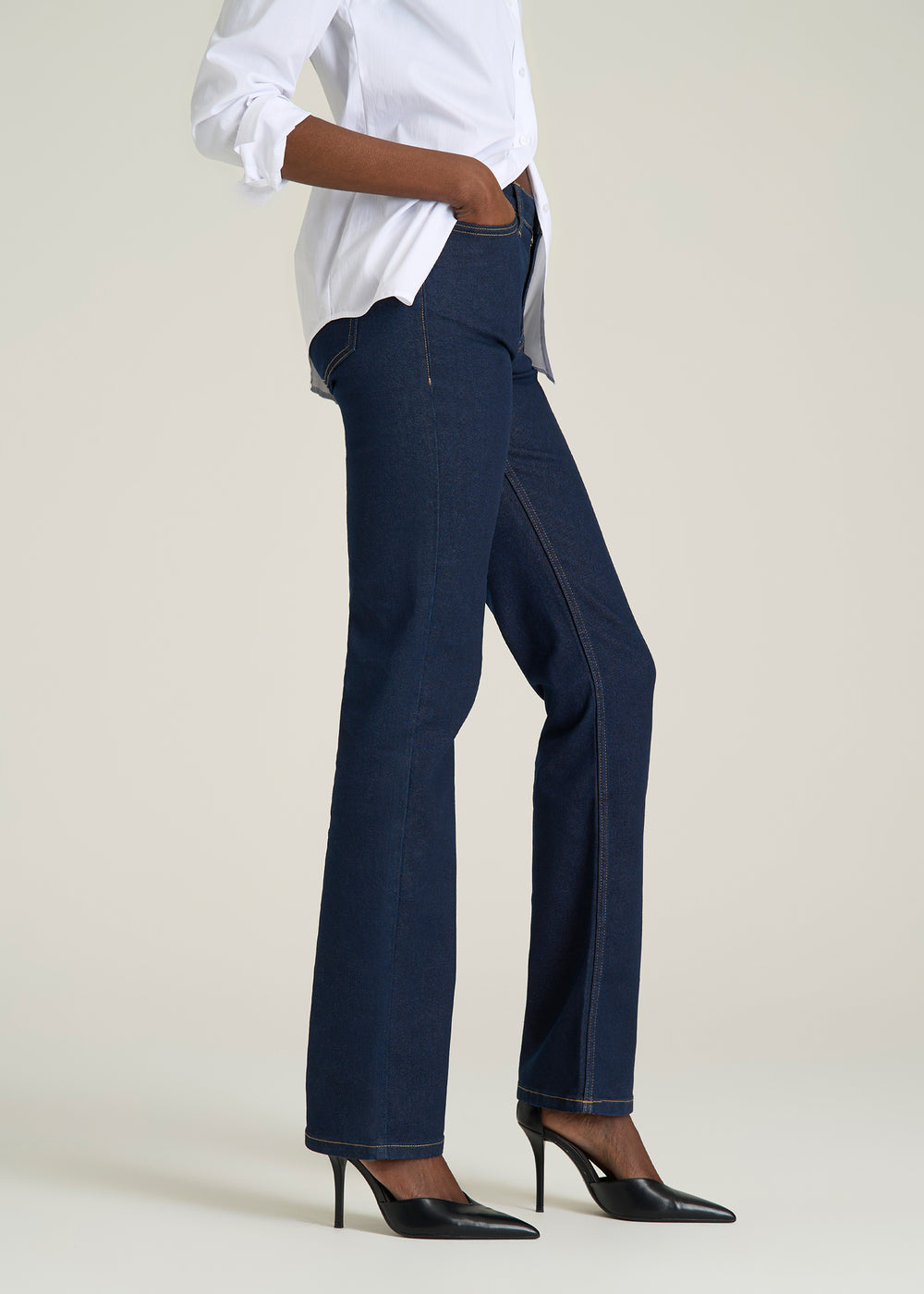Tall Women’s Straight Leg Jeans | Mid-Rise Long Inseam Denim – American ...