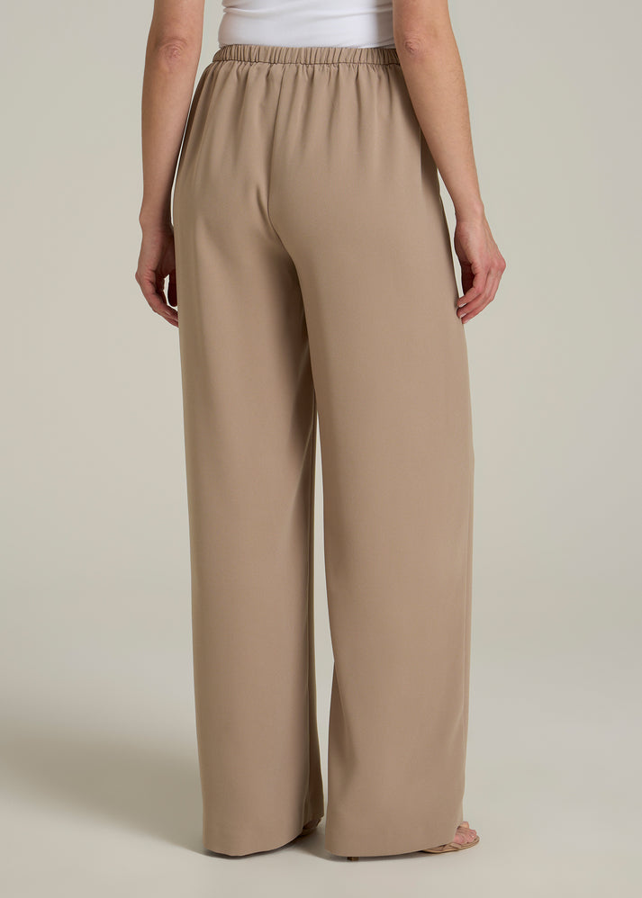 Pull-On Crepe Ultra Wide Pants for Tall Women | American Tall