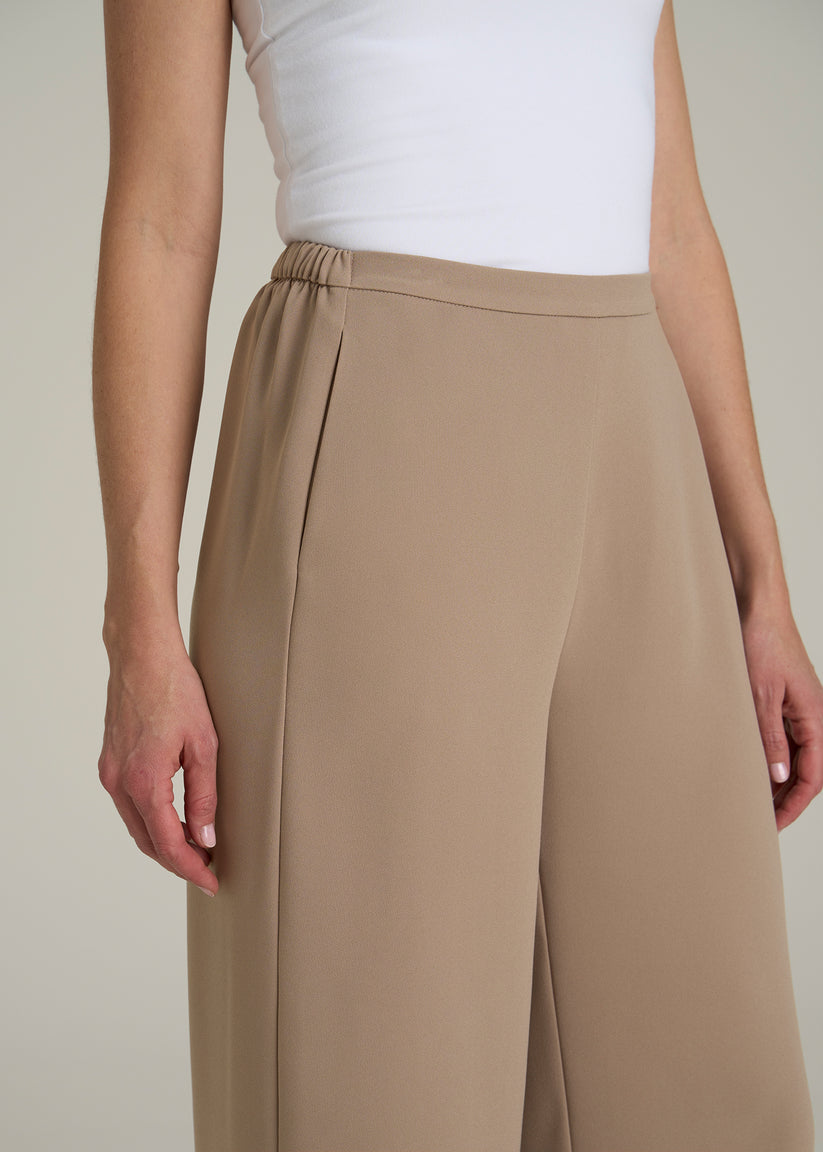 Pull-On Crepe Ultra Wide Pants for Tall Women | American Tall