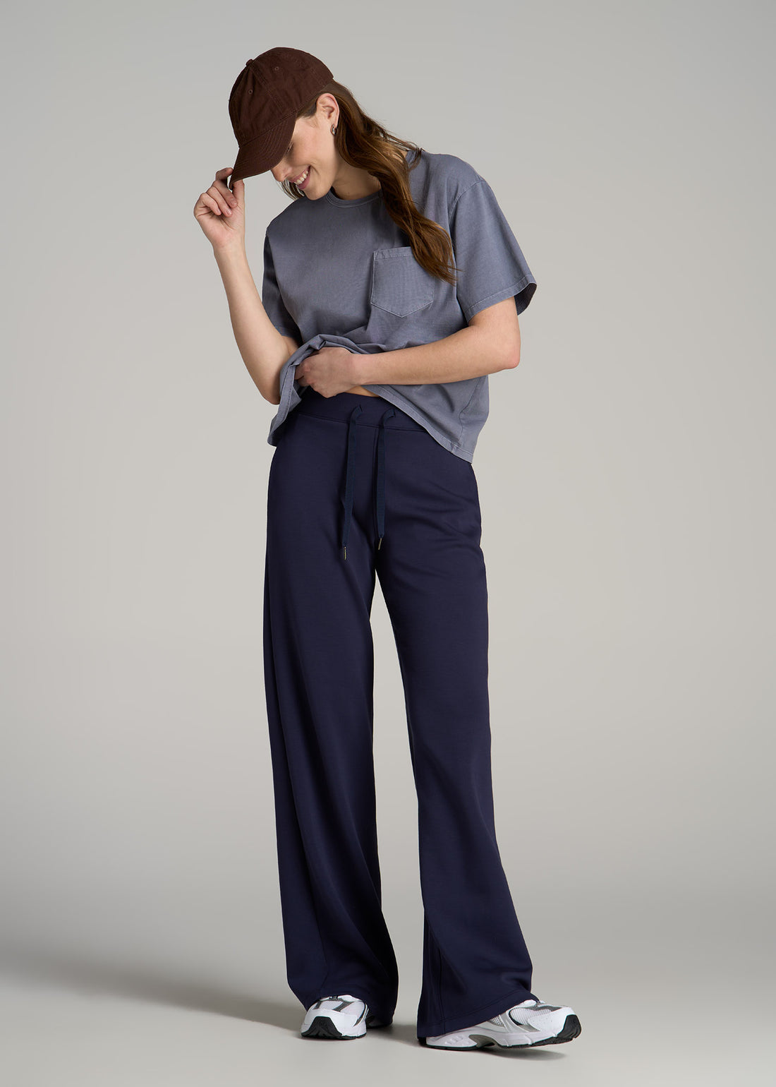 Pull On Tie Waist Wide Leg Pants for Tall Women | American Tall