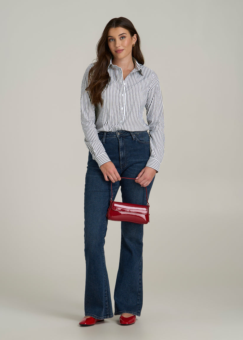 Slim Fit Button Up Women's Tall Shirt | American Tall