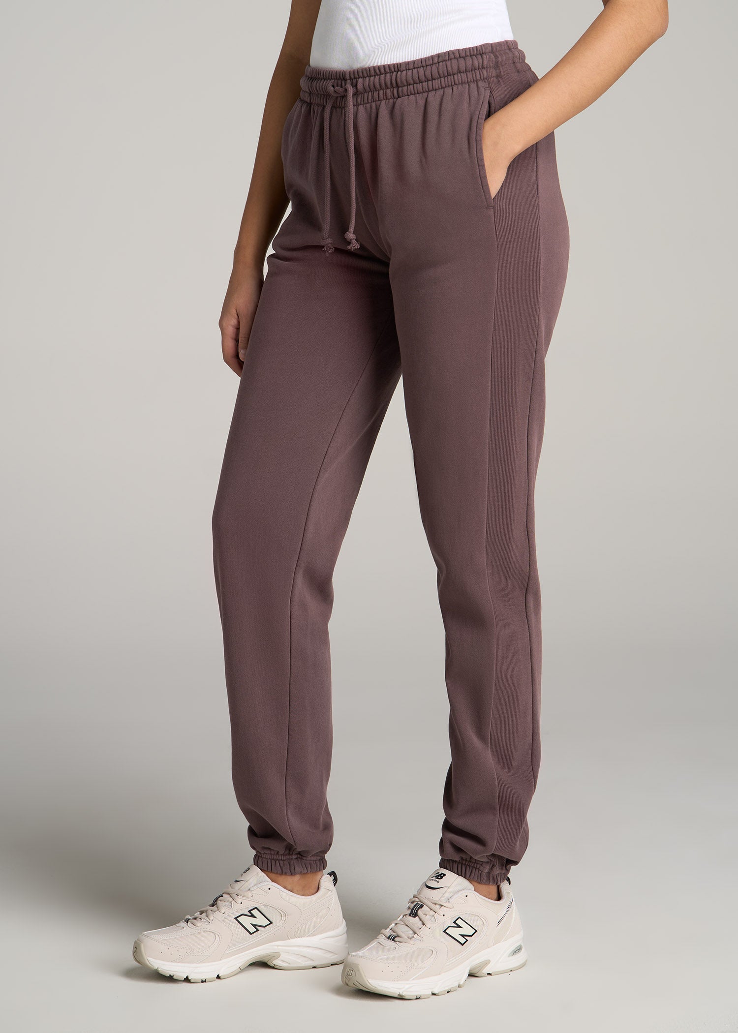 Woman Garment Dyed Sweatpants Dusty Merlot | American Tall