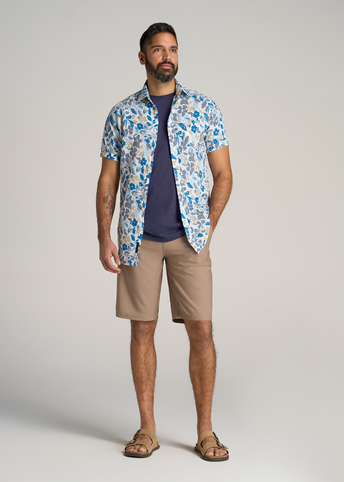 American Tall Shorts: Men's Tall All-Day Shorts Dark Sand