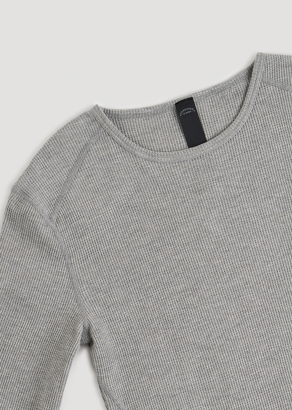 LJ&S Mens Tall Long Underwear Top Grey Mix | American Tall