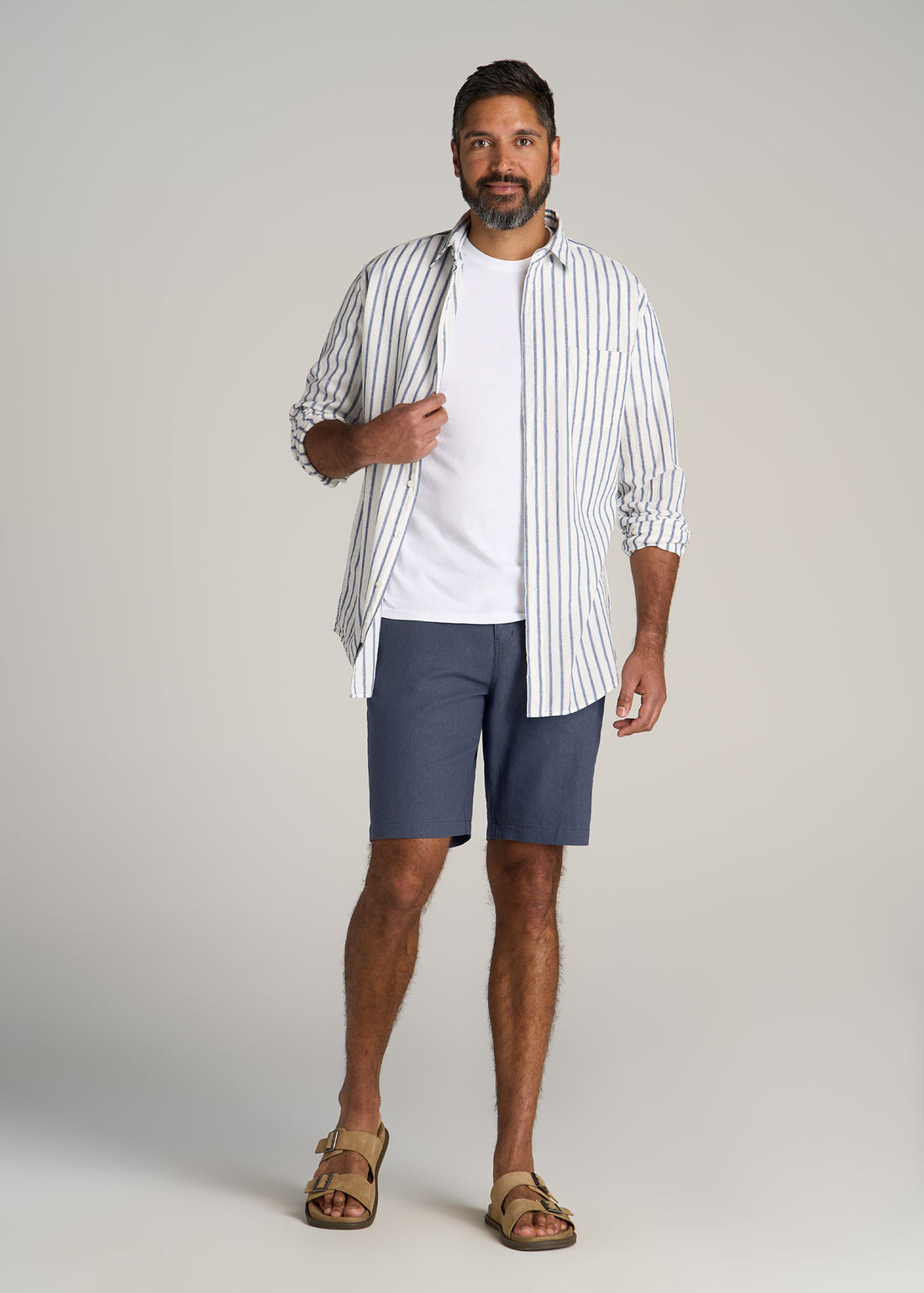 Chambray Linen Shorts For Tall Men | American Tall