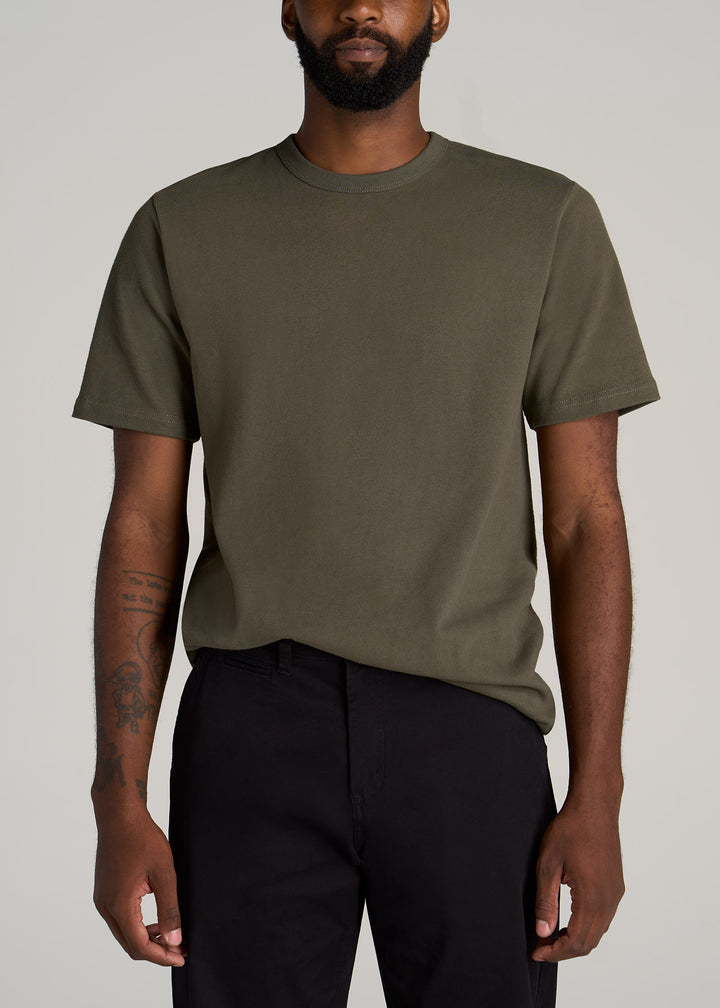 LJ&S Heavyweight Cotton Twill Overshirt for Tall Men | American Tall