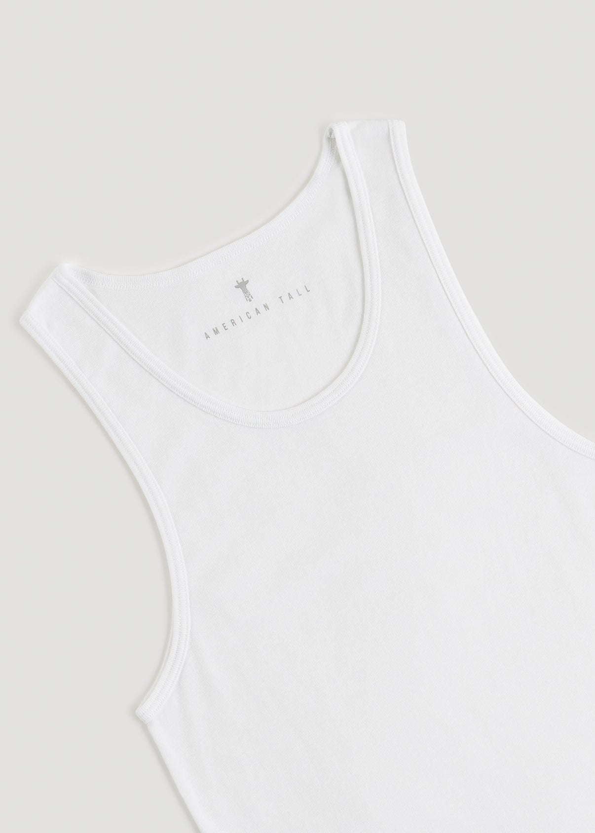 Men's Tall Ribbed Undershirt Tank Top 2-Pk Bright White – American Tall