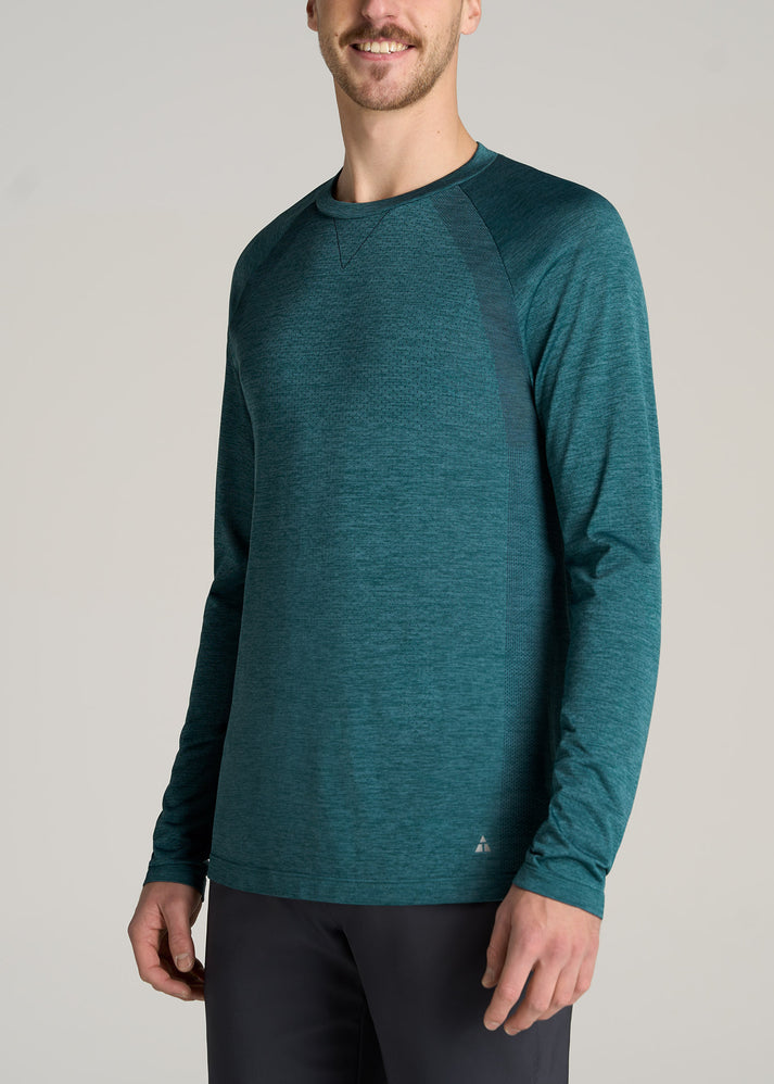 Teal Mix Tall Tech LS Raglan Tee | American Tall