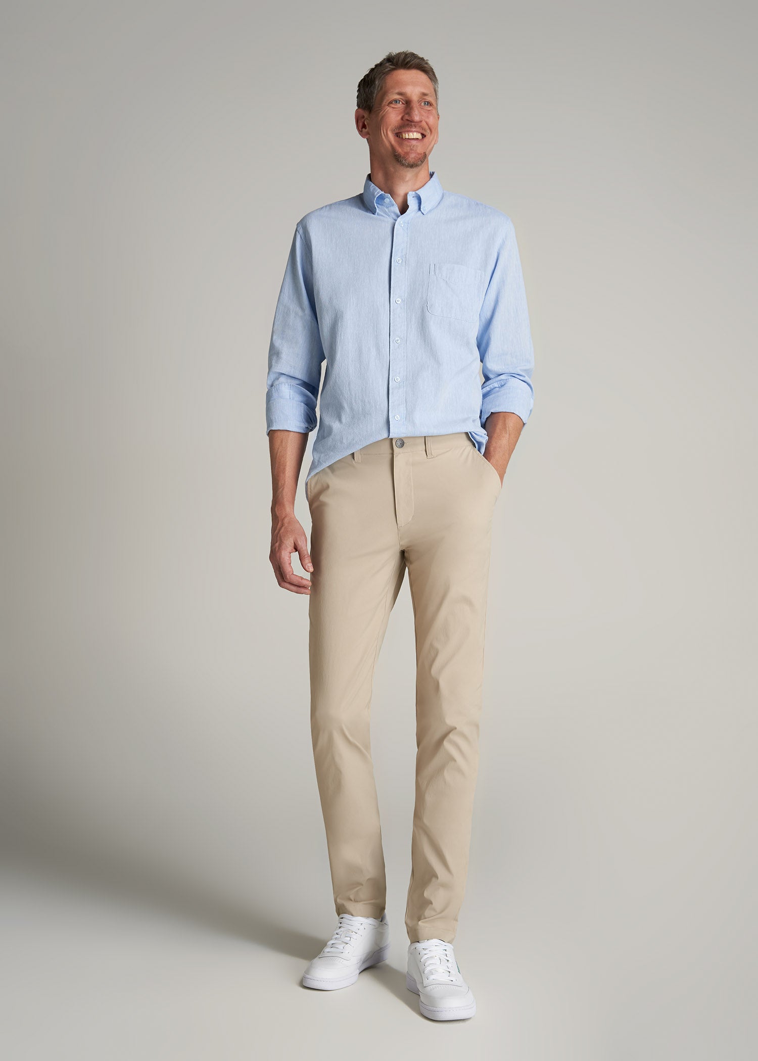Men's Tall Light Khaki Pants: Traveler Chino Pants | American Tall