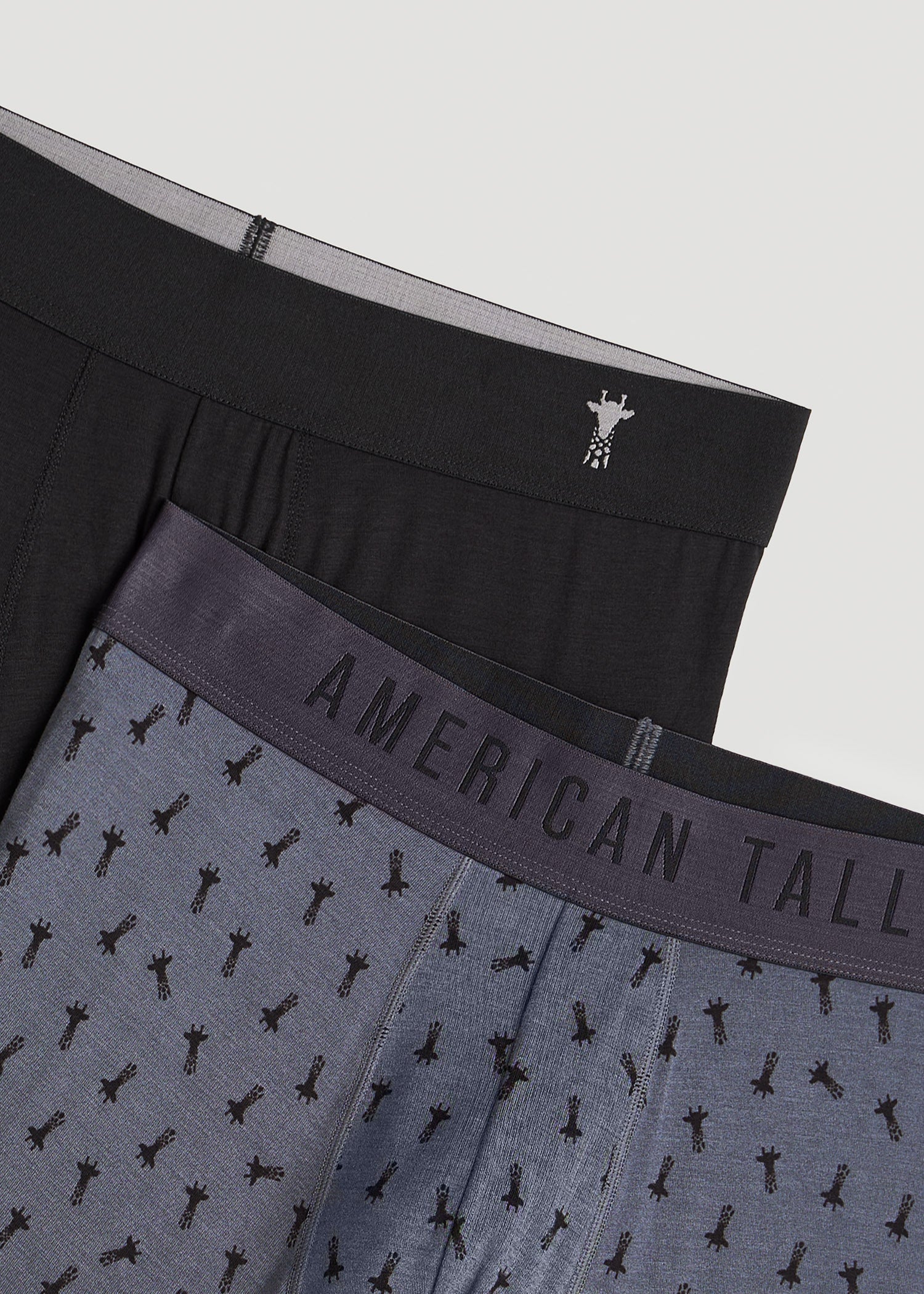 Micro Modal Boxer Briefs for Tall Men in Giraffe Print & Black ...