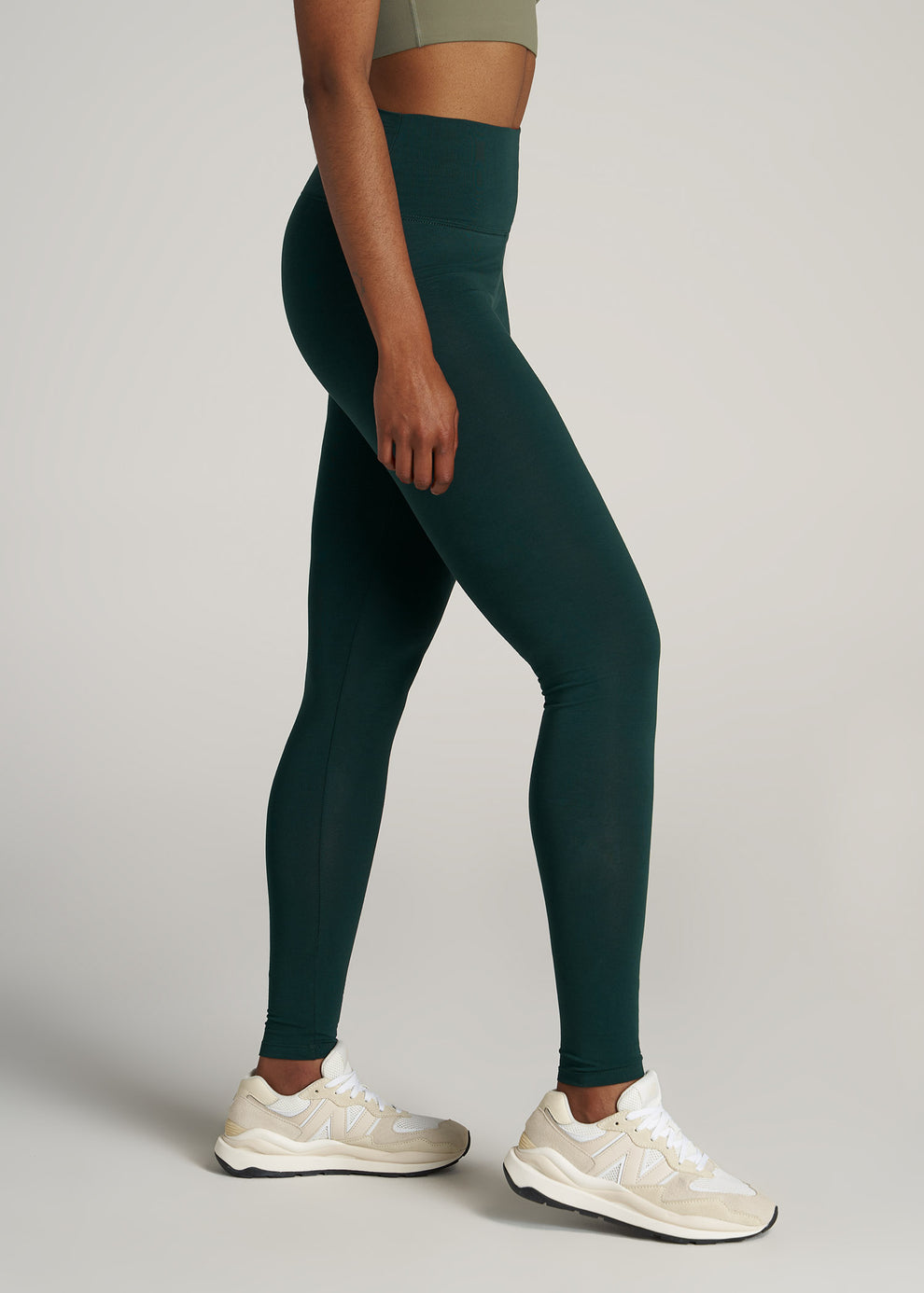 Women's Tall Cotton Leggings Emerald | American Tall