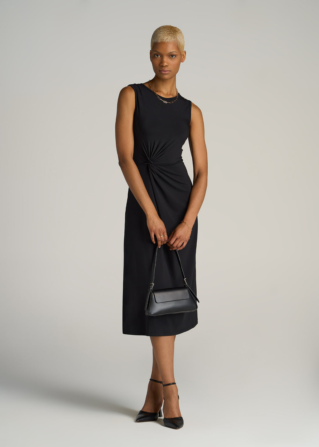 Sleeveless Knot Front Dress for Tall Women | American Tall